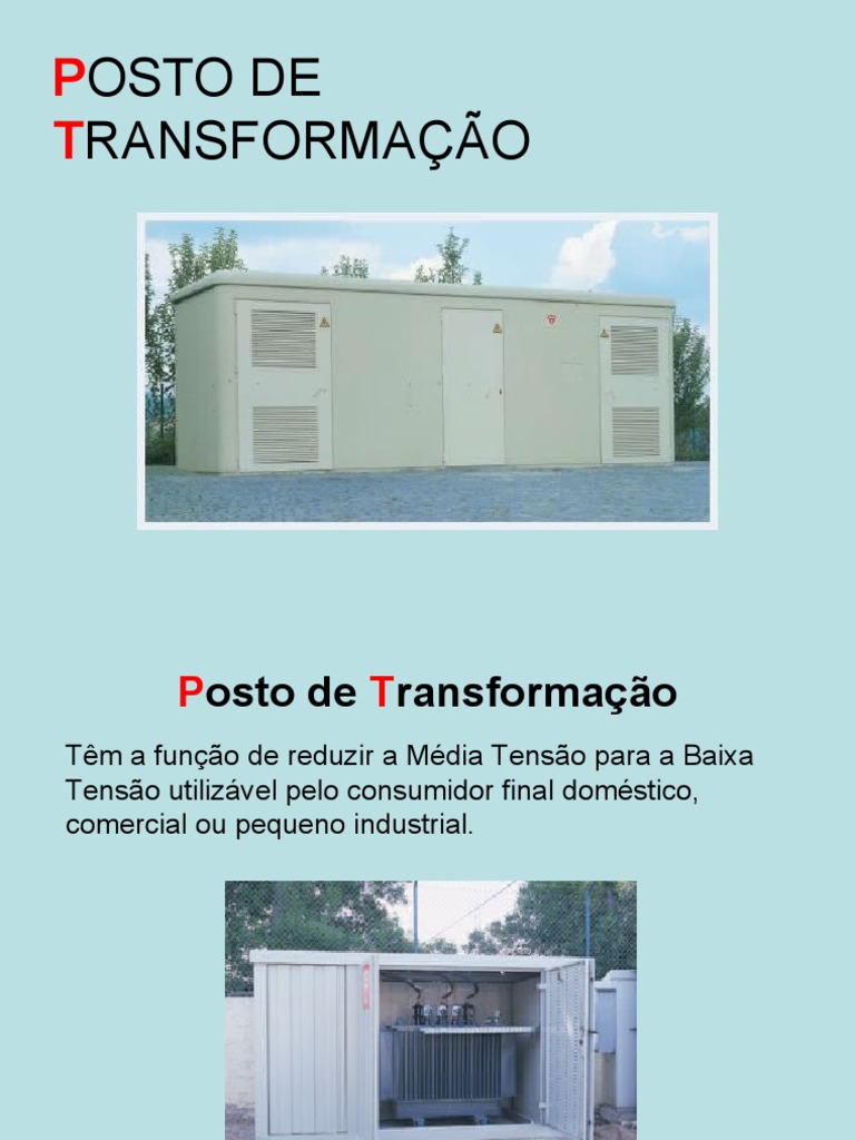 Tipos e Constituição de Postos de Transformação | PDF | Transformador ...