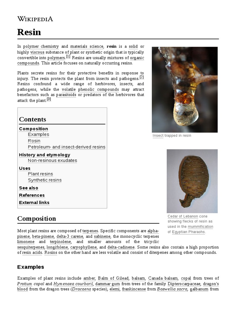 Resin | PDF | Resin | Forest Products
