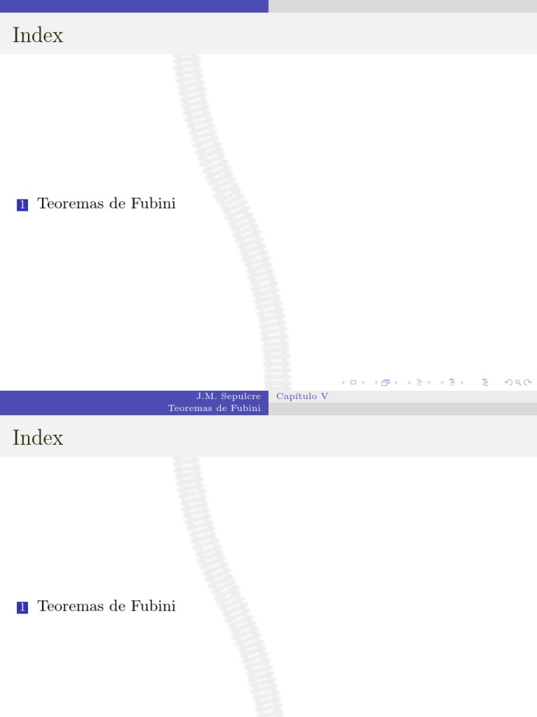 Teoremas de Fubini y Hobson-Tonelli | PDF | Ciencia y matemáticas