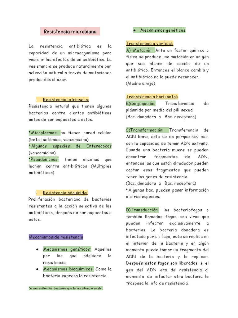 3 Resistencia Microbiana | PDF | Las bacterias | Resistencia antimicrobiana