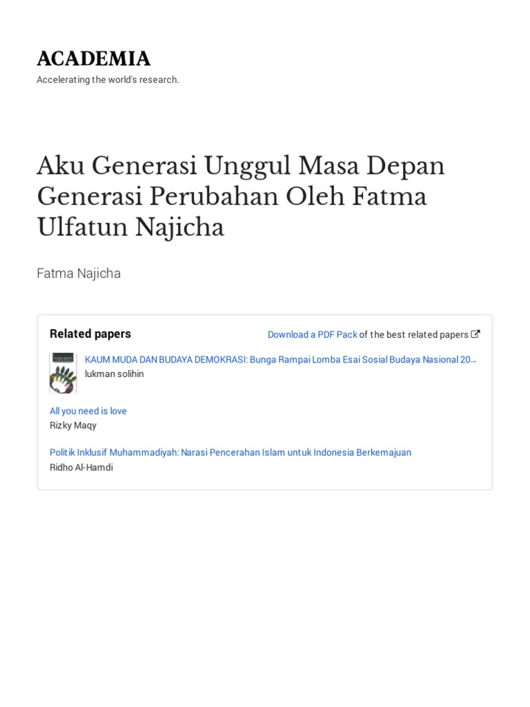 Aku Generasi Unggul Masa Depan Generasi Perubahan Fatma20190731-111468 ... Aku Generasi Unggul Masa Depan Generasi Perubahan Fatma20190731-111468 ...
