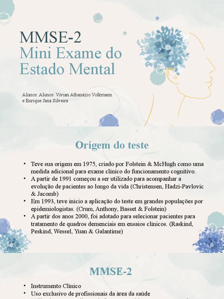 Mmse 2 | PDF | Desvio padrão | Atenção