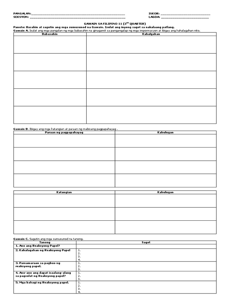 3rd Q Activity | PDF