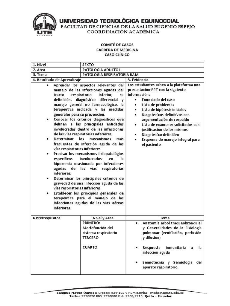 Caso Tos Aguda 2 | PDF | Neumonía | Ciencias de la Salud