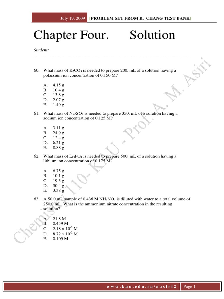 Chapter Four | PDF | Hydroxide | Hydrochloric Acid