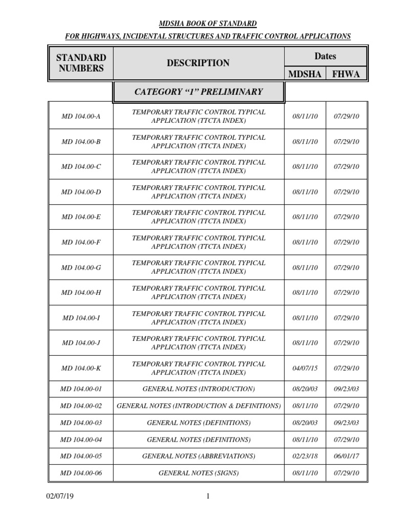 Mdsha Book of Standard | PDF | Traffic | Interchange (Road)