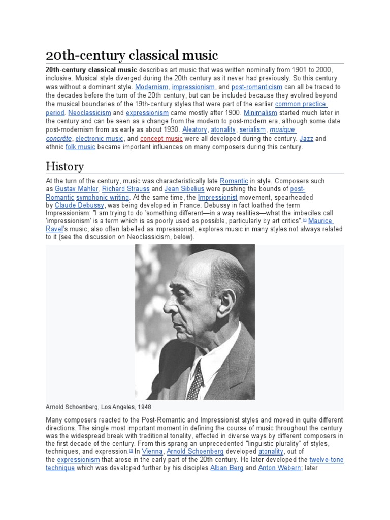 20th-Century Classical Music | PDF | Classical Music | Musical Compositions