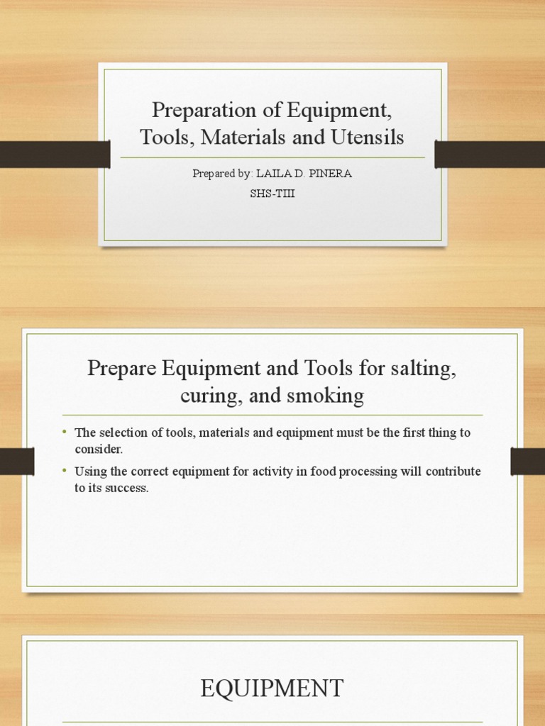 Lesson 6-Preparing Tools and Equipment | PDF