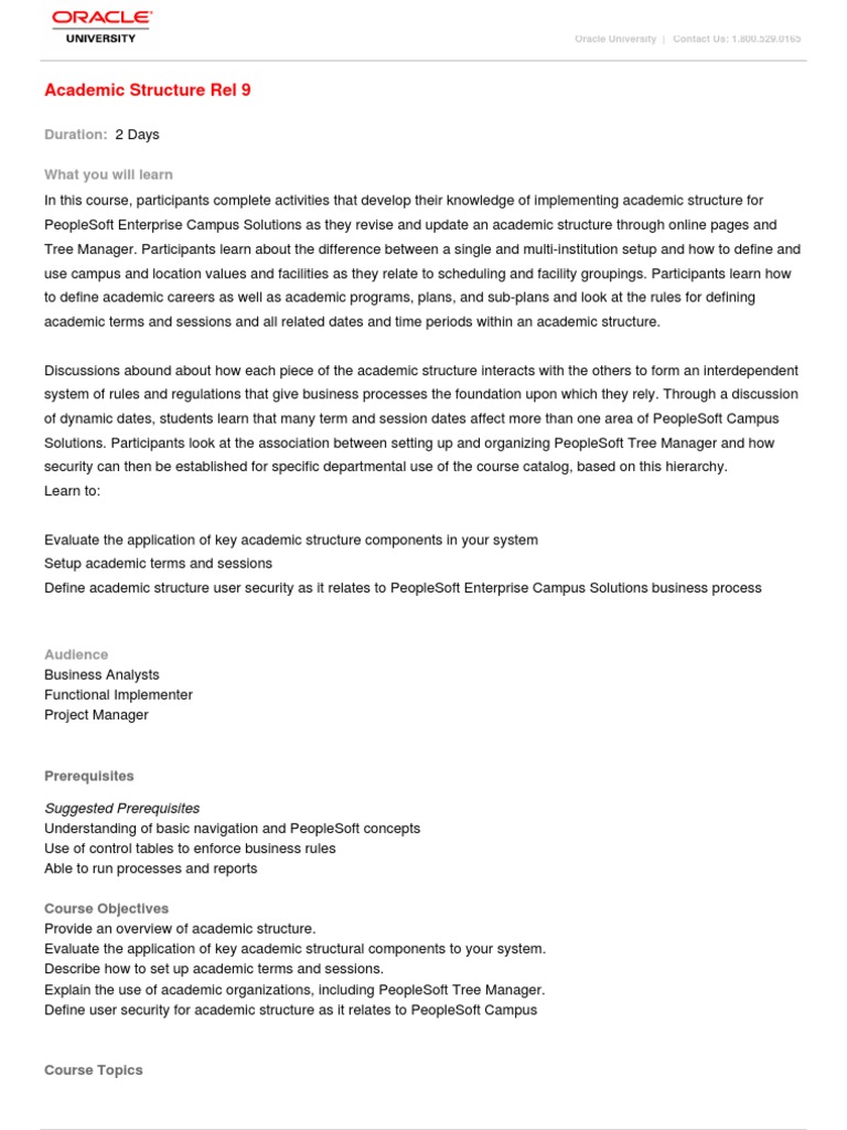 Oracle Estructura Académica | PDF | Academic Term | Business Process