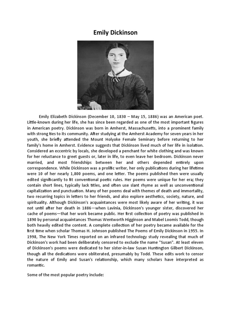 Emily Dickinson-WPS Office | PDF