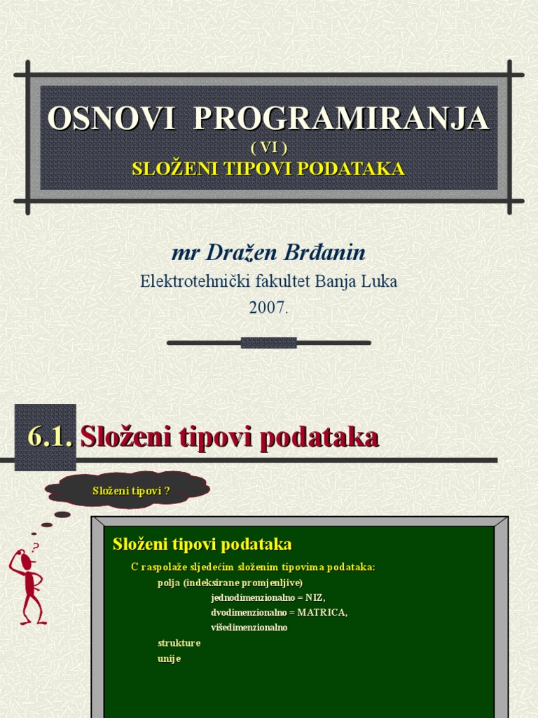 OP - T06 - Slozeni Tipovi Podataka | PDF