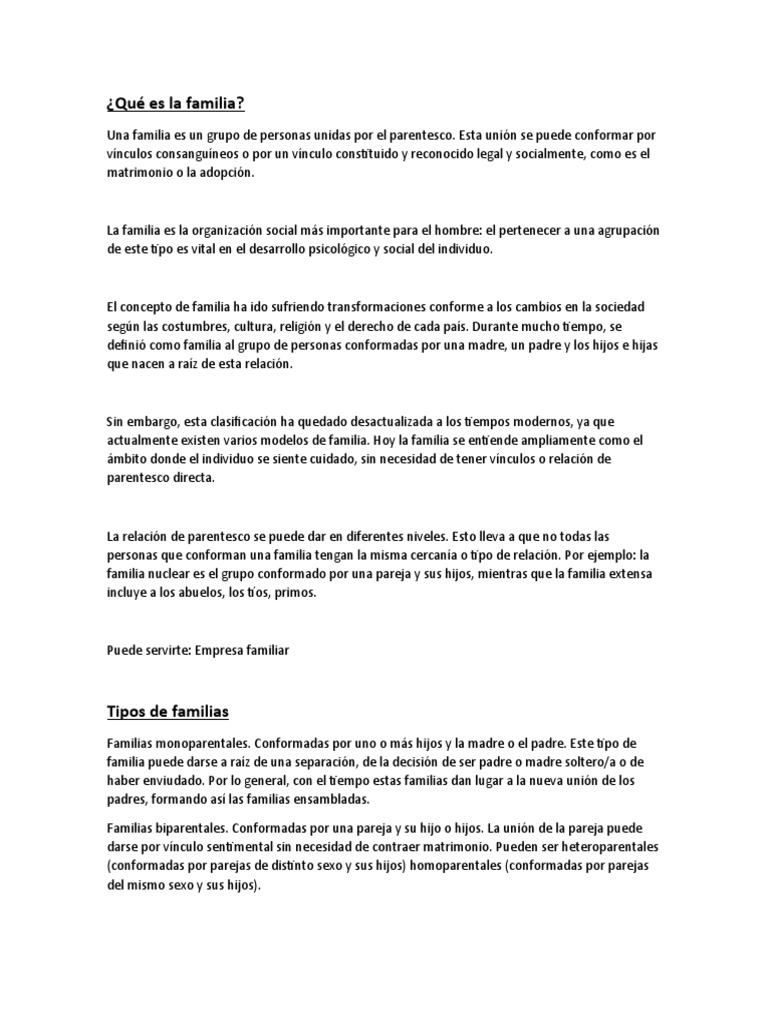 Definición y Tipos de Familia | PDF | Familia | San José
