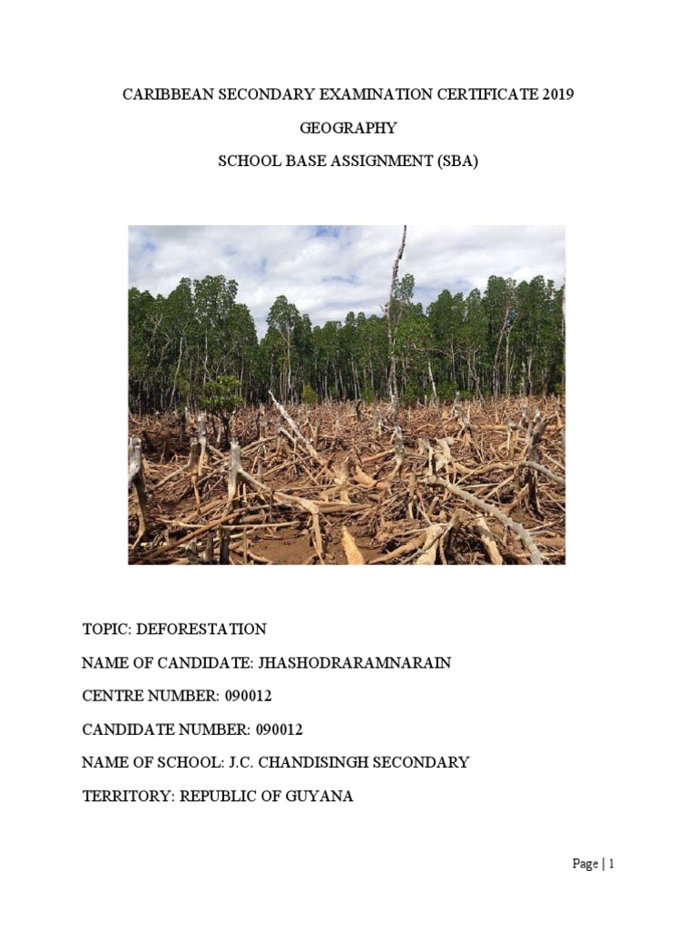 J.ramnarain-Geo Sba | PDF | Deforestation | Forests