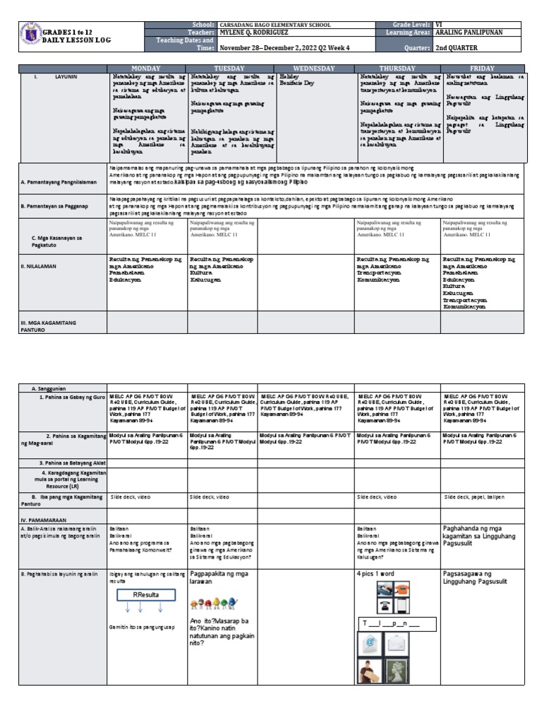 DLL AP 6 Q2 Week 4 | PDF