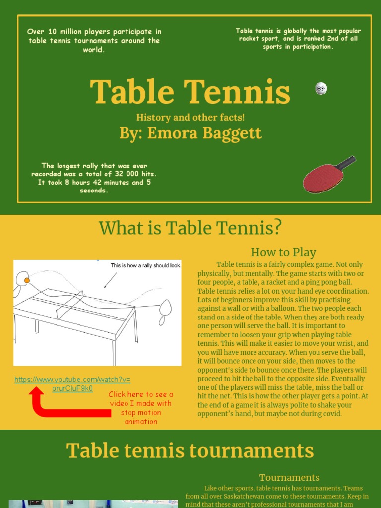 Table Tennis | PDF | Table Tennis | Summer Sports