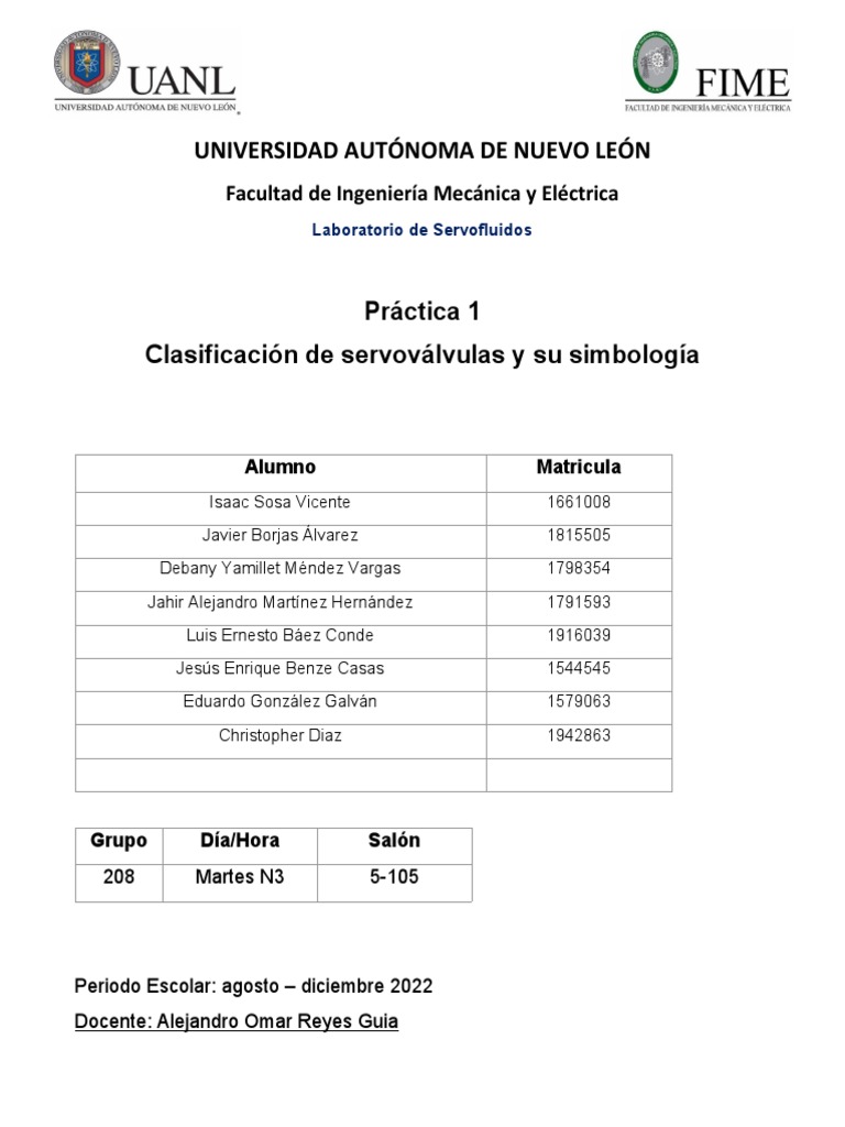 Practica 1 Servofluidos | PDF