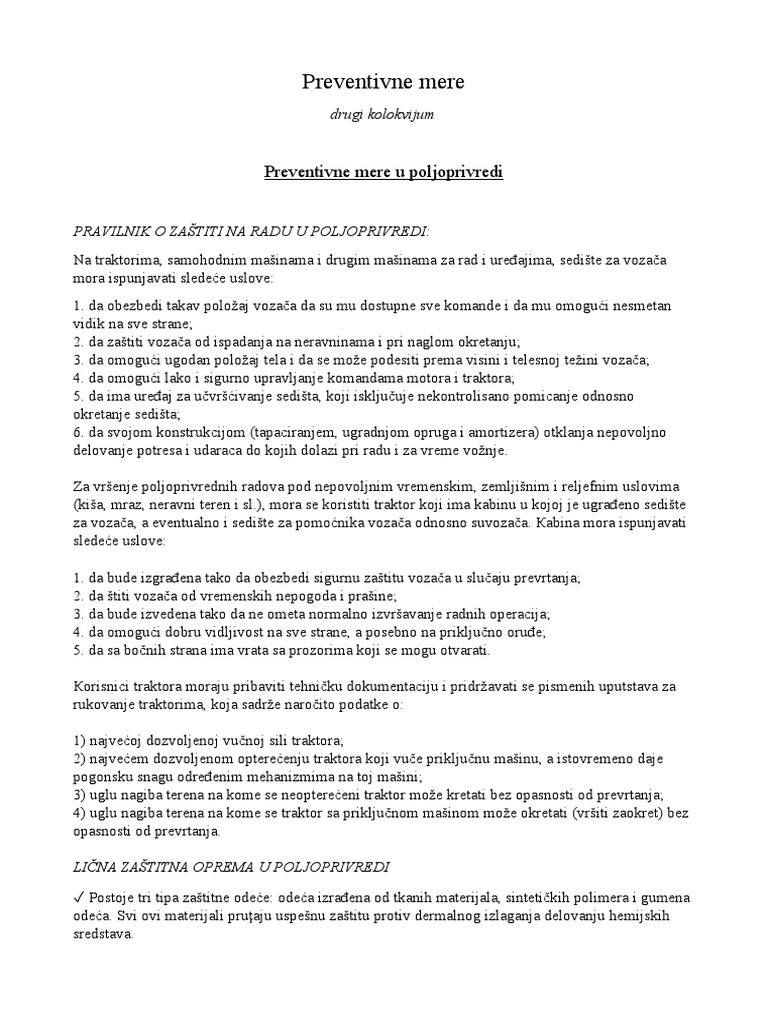 Preventivne Mere 2 | PDF
