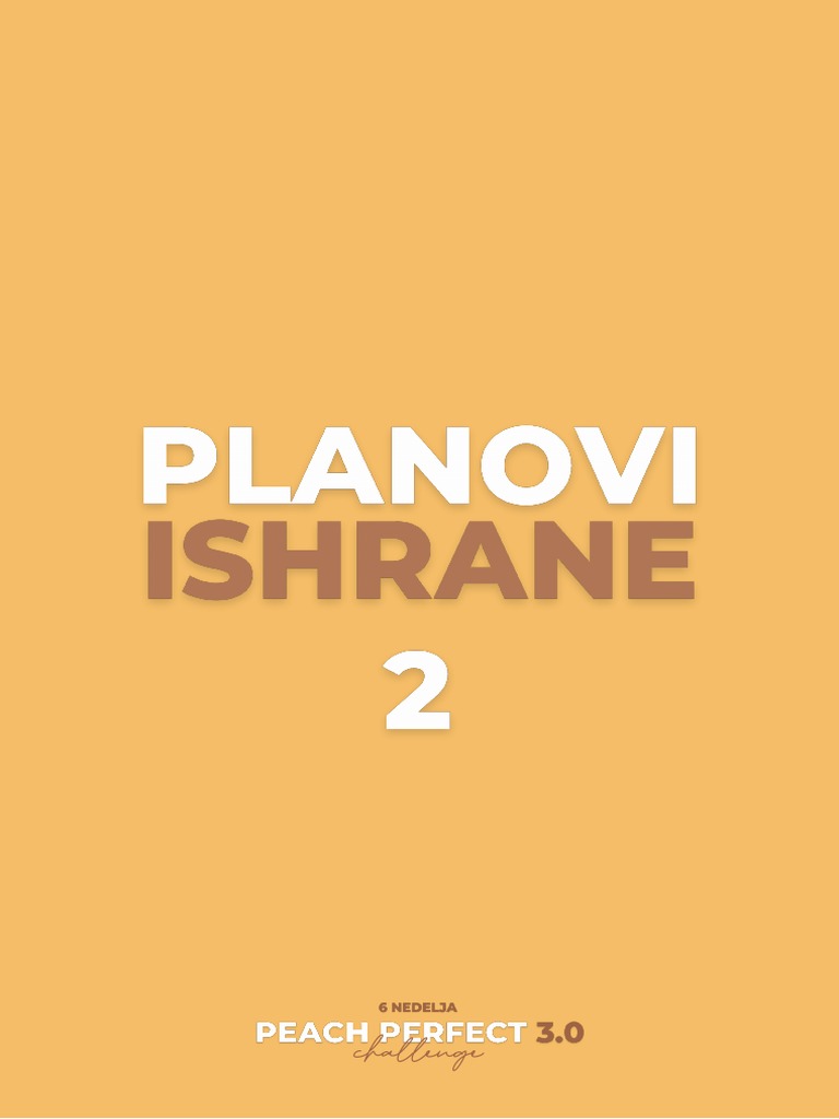 Planovi Ishrane | PDF