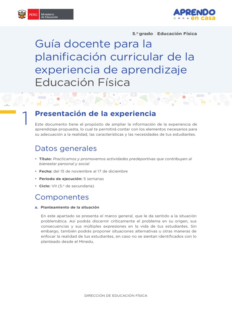 Exp9 Planificamos Secundaria Ef 5 | PDF