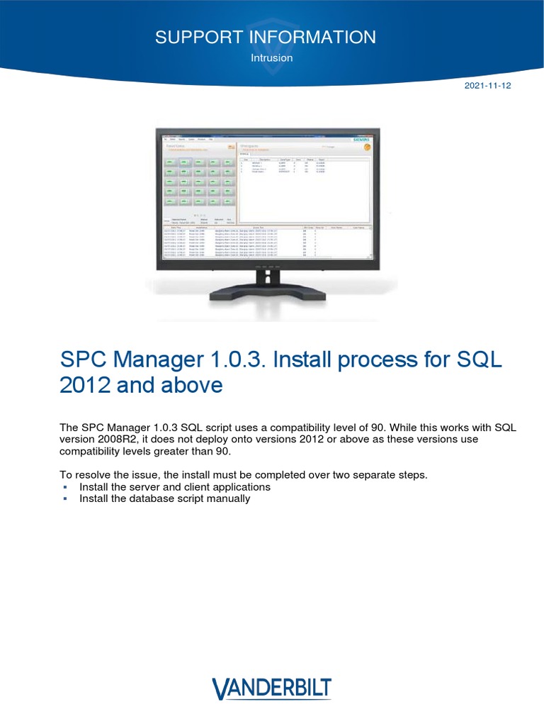 TCC 2021 056 - SPC Manager 1 0 3 Install Process SQL 2012 and Above - 320 - 01 - EN | Download ...
