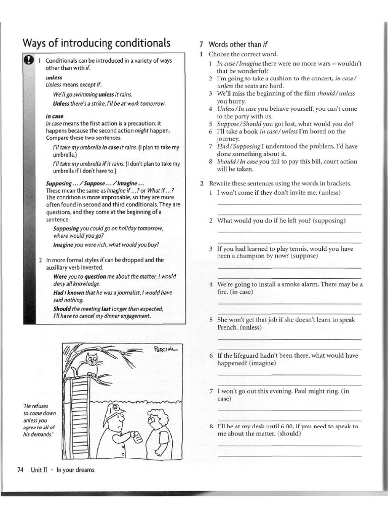 Other Condtionals and Inversion - Headway B2 - WB U11 | PDF
