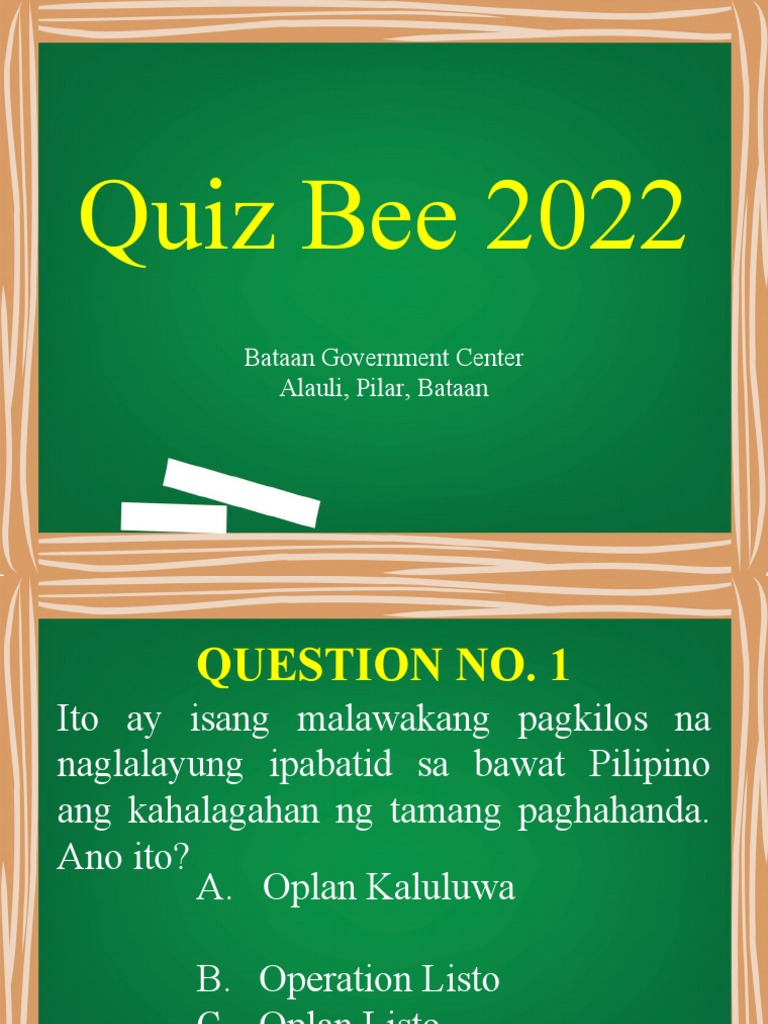 Questionnaires - Quiz Bee | PDF