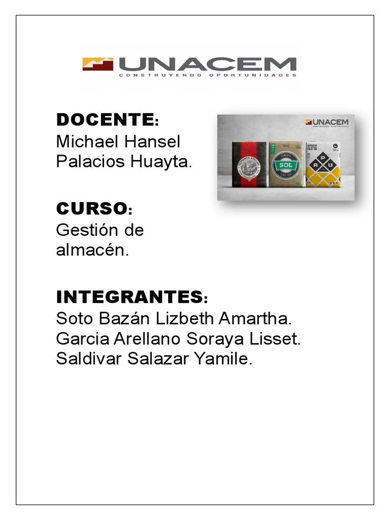Para PPT Unacem-1 | Descargar gratis PDF | Inventario | Logística