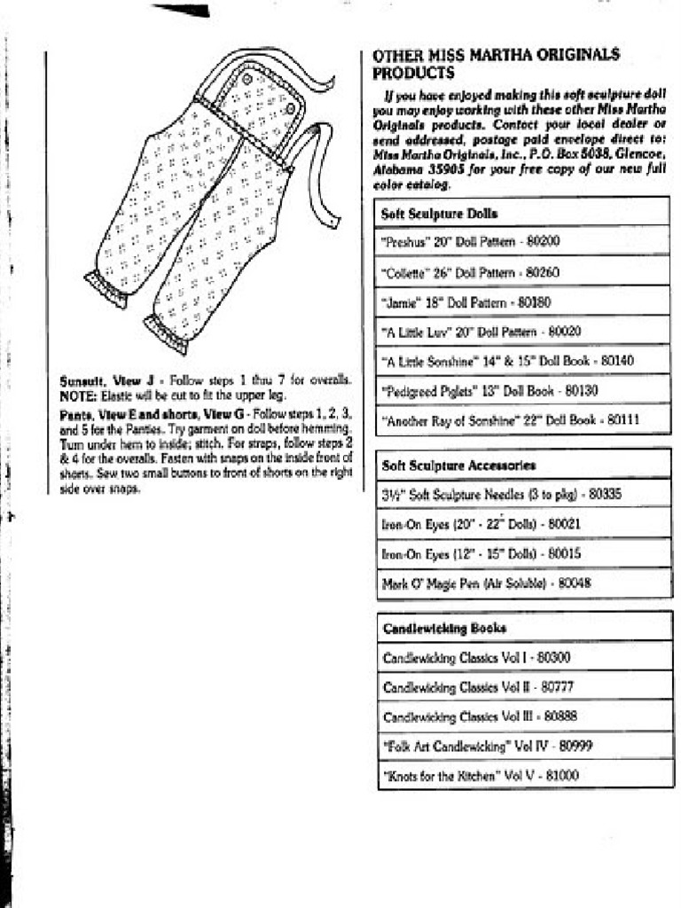 Miss Martha Original Soft Doll | PDF