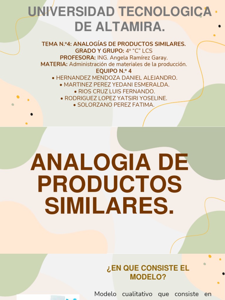 Analogia de Productos Similares | PDF