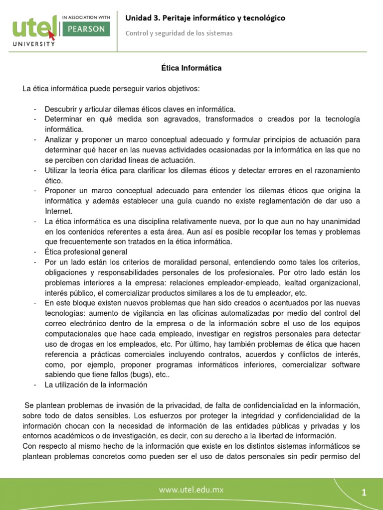 Ética Informática | PDF | Informática | Inteligencia artificial