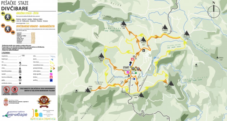 Mapa Pesacke Staze | PDF