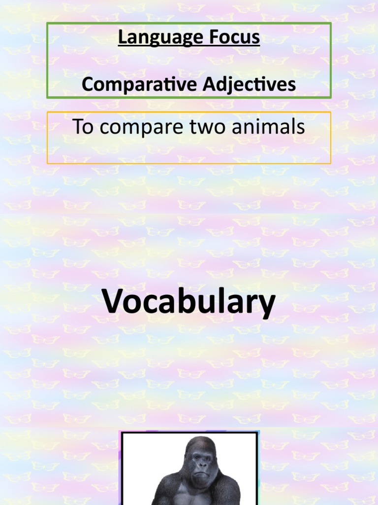 Comparative Adjectives - Animals | PDF