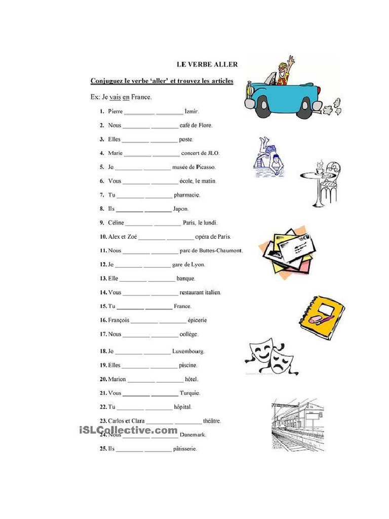 Le Verbe Aller (Exercice) | PDF
