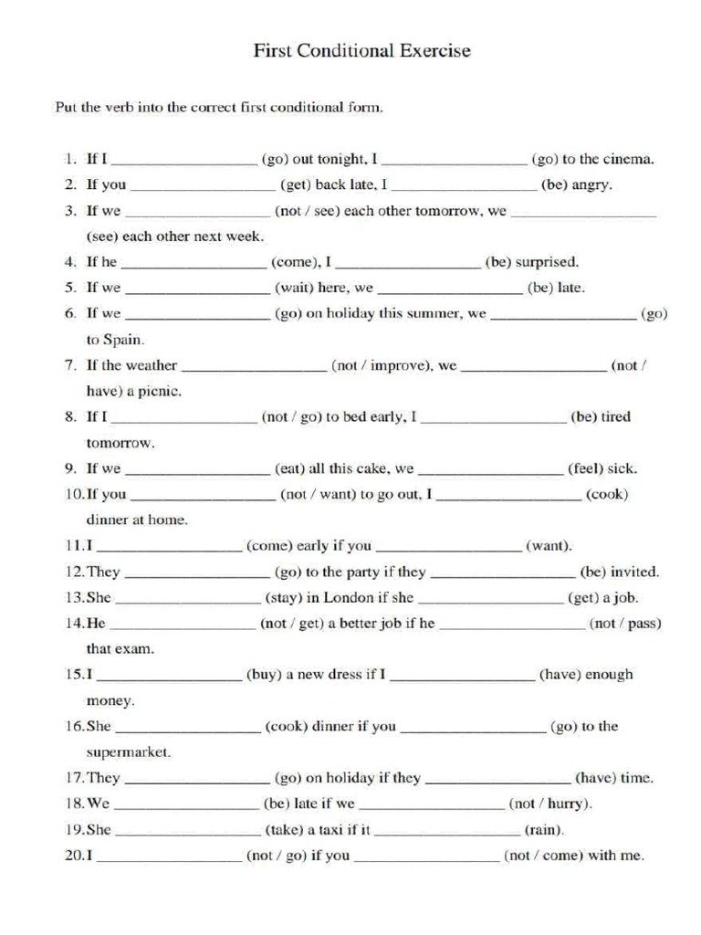 1st Conditional | PDF