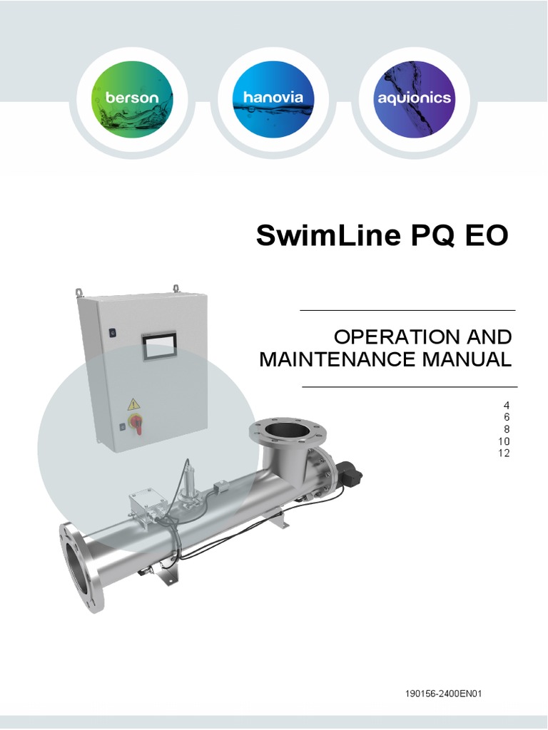 SwimLine PQ EO O&M Manual 190156-2400EN01 | PDF | Ultraviolet