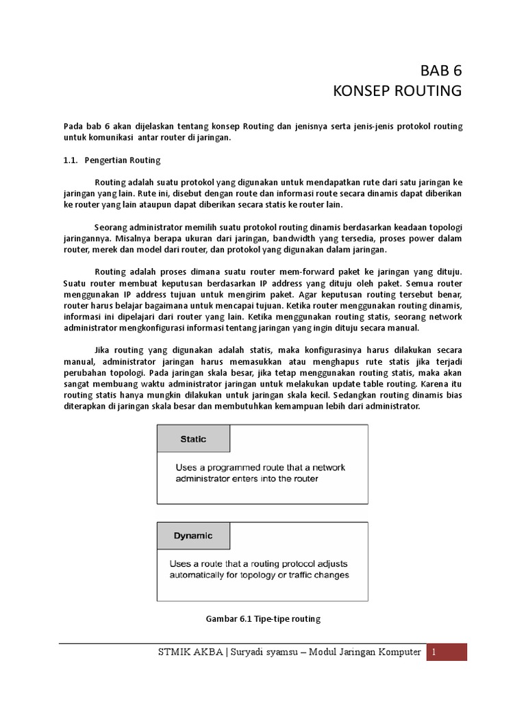 Materi Routing | PDF | Routing | Network Layer Protocols Materi Routing | PDF | Routing | Network Layer Protocols