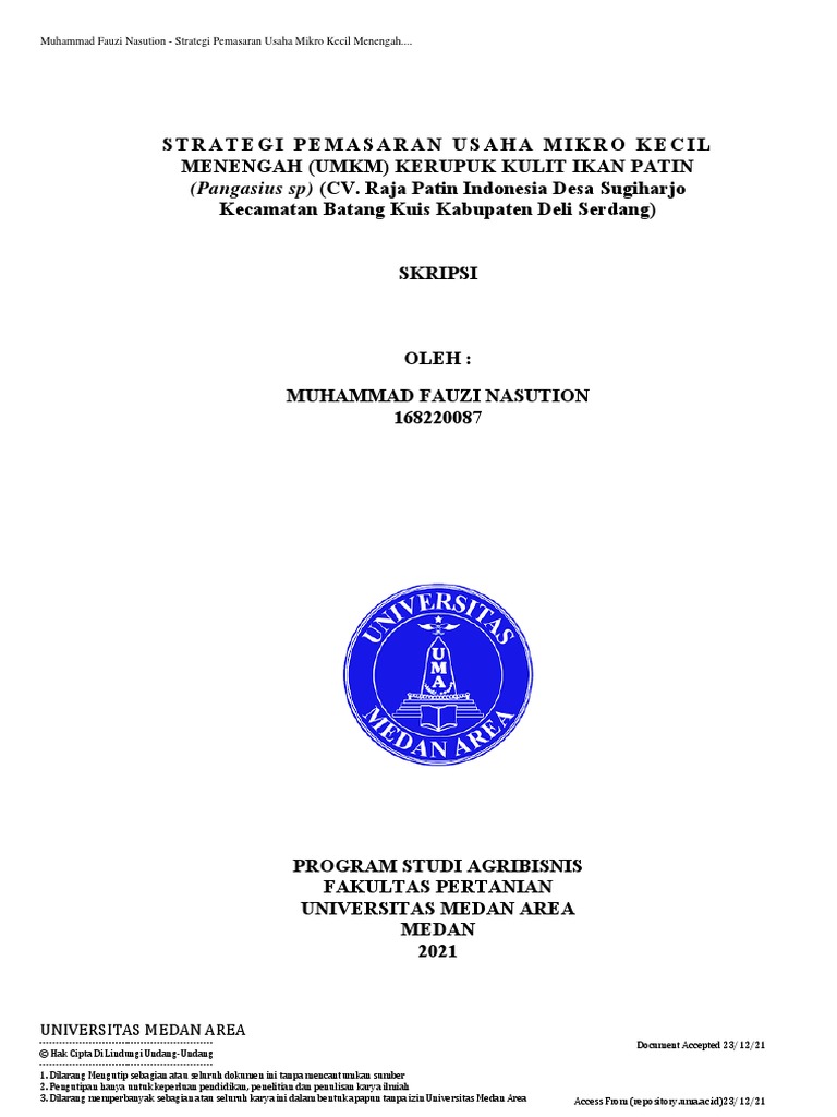 Muhammad Fauzi Nasution - Fulltext | PDF