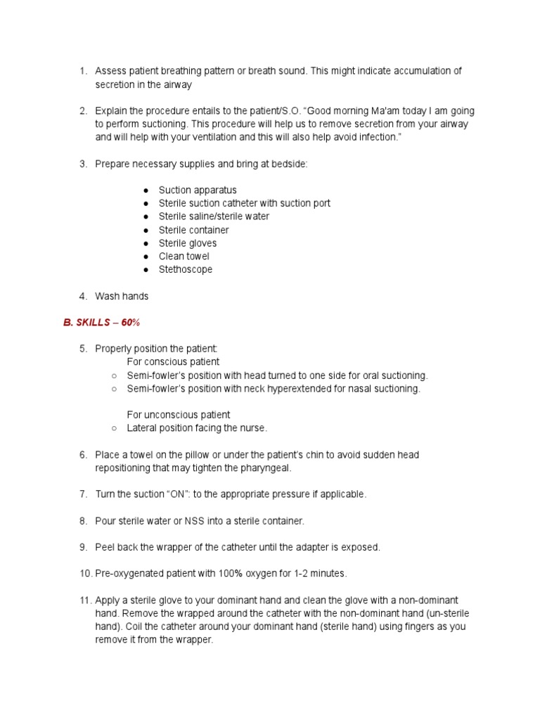 Suctioning RetDem | PDF | Breathing | Clinical Medicine