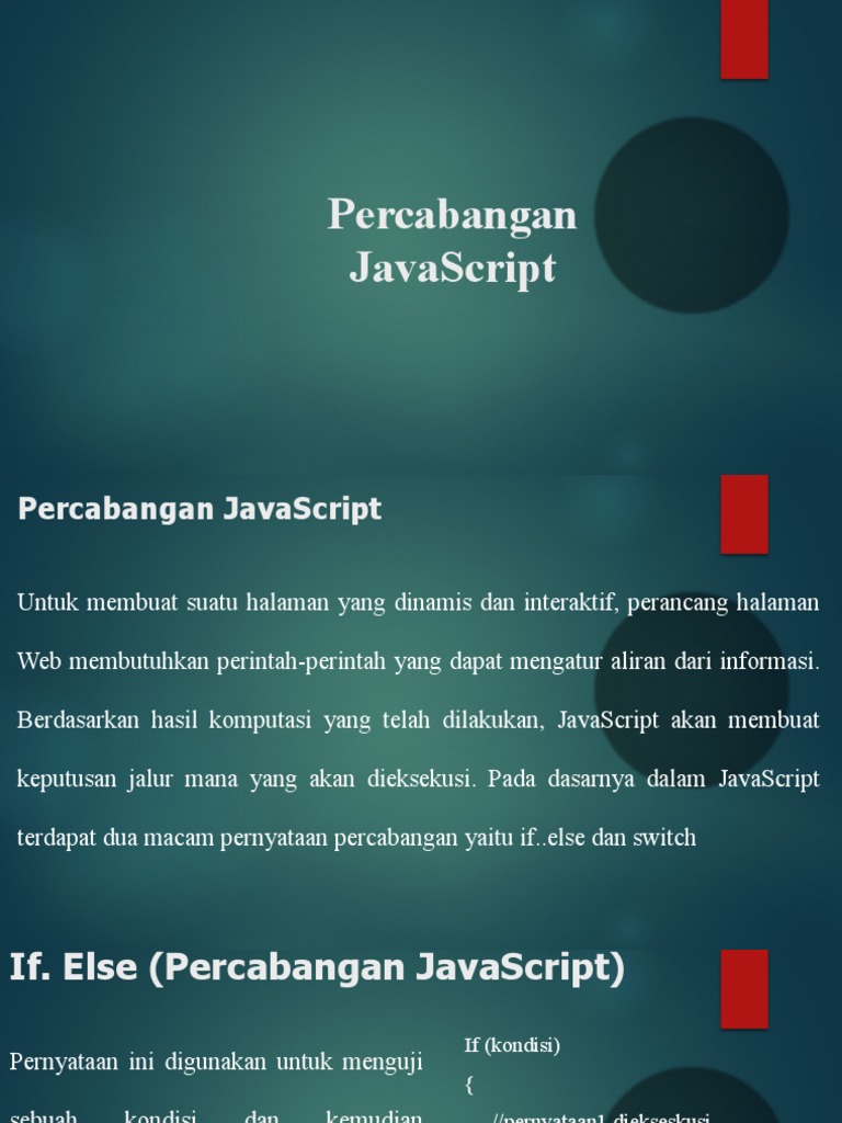 Percabangan JavaScript | PDF