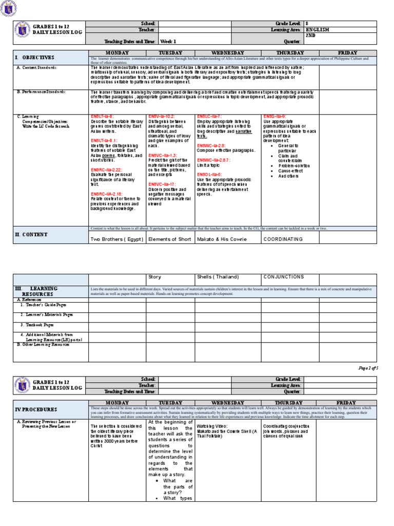 DLL Eng8 2NDQ | Download Free PDF | Teaching Method | Learning