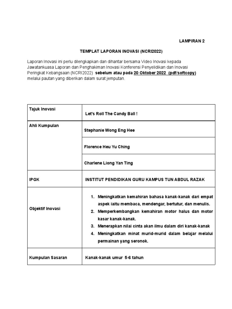 Laporan Inovasi | PDF