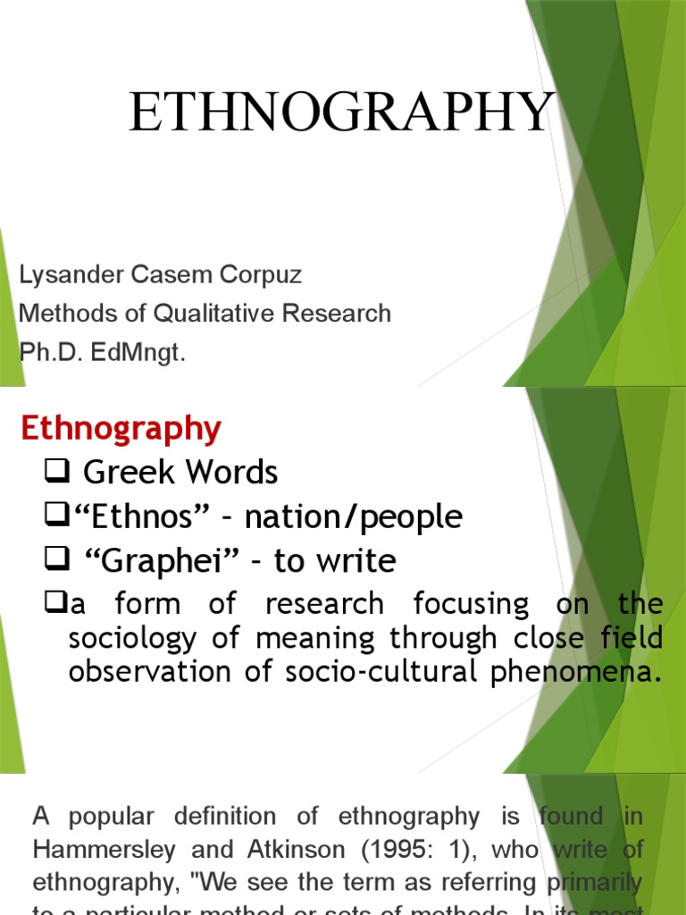 Ethnography Lysander | PDF | Ethnography | Data