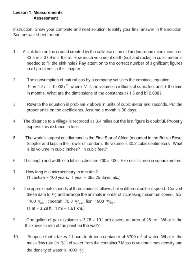 General Physics (Lesson 1) | PDF