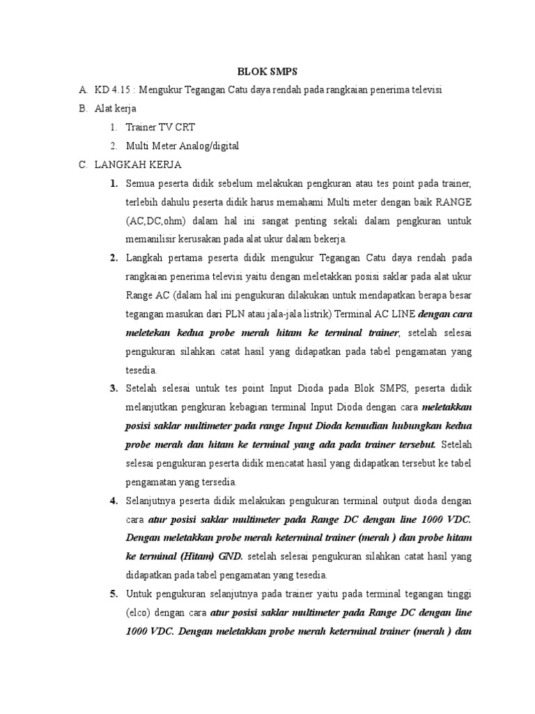 Job Bloks Smps | PDF