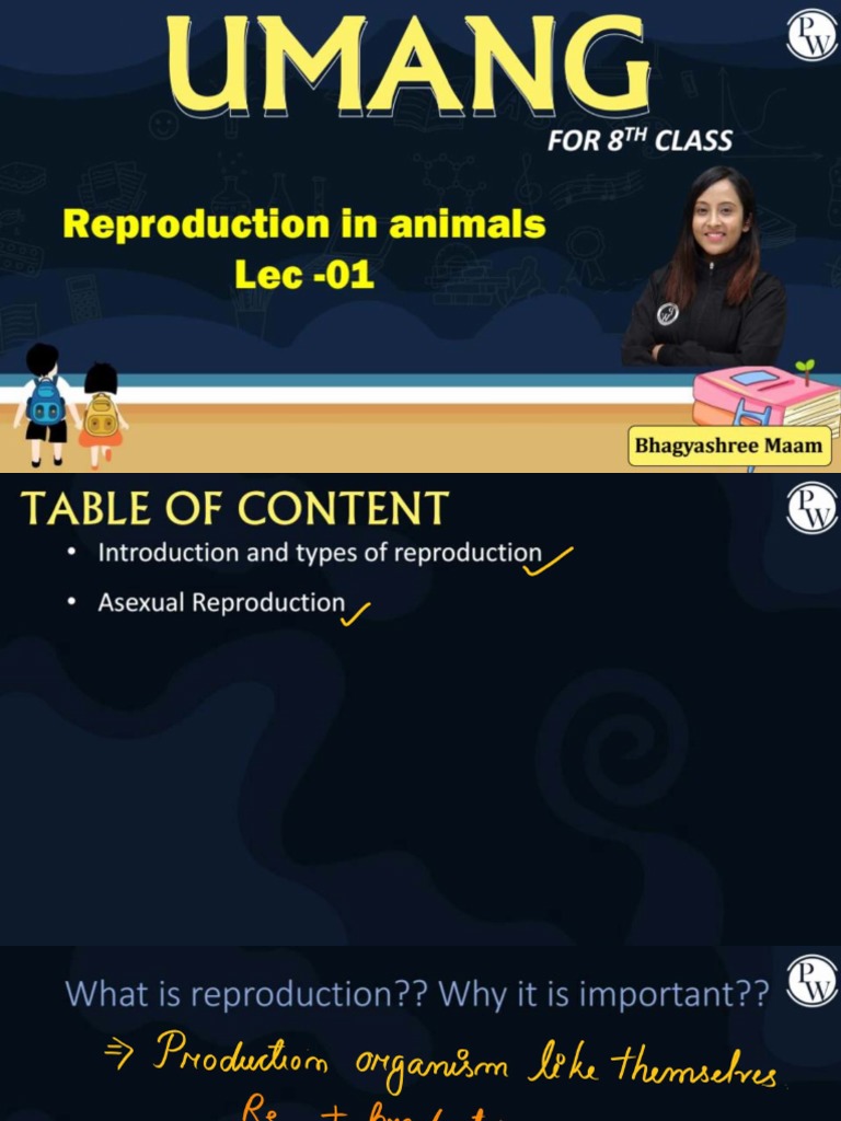 Reproduction in Animals 01 - Class Notes II (Umang 2023) | PDF