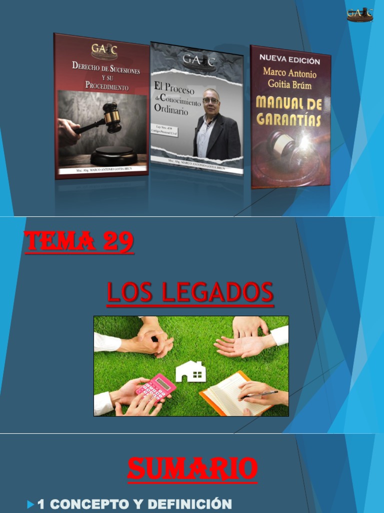 Tema 29 Los Legados | PDF | Legado | Herencia