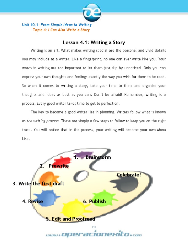 Lesson 1.4 Writing A Story (Theory) | PDF | Sentence (Linguistics ...