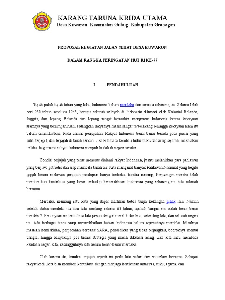 Proposal Jalan Sehat | PDF