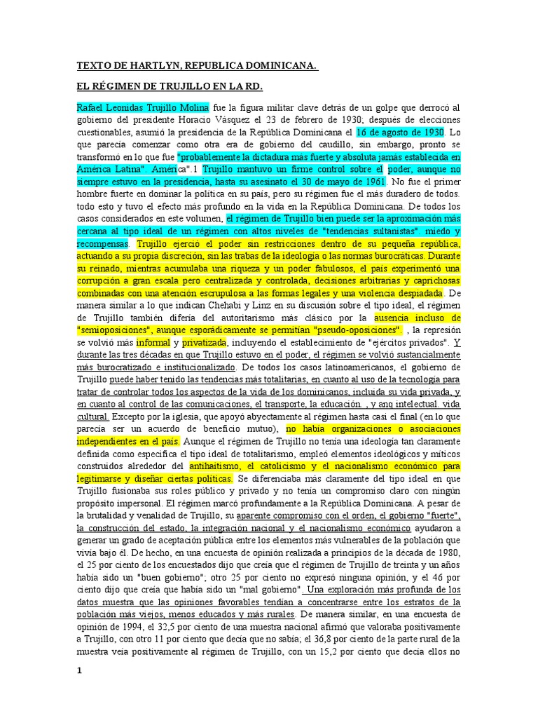 Texto de Hartlyn | PDF