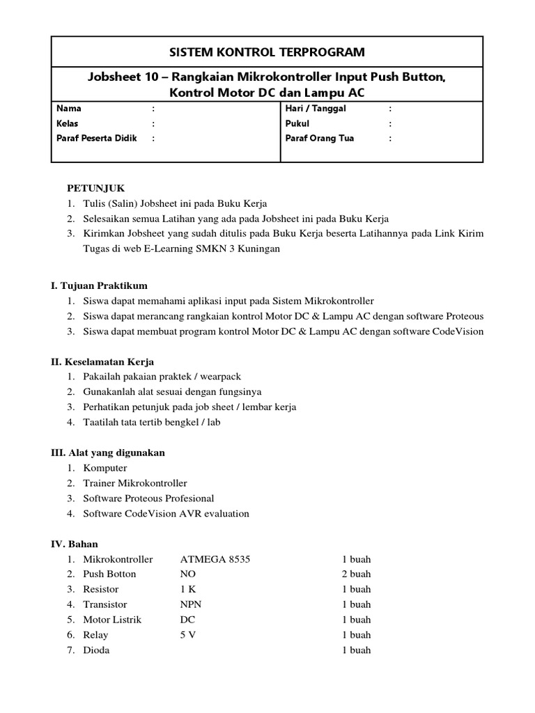 Jobsheet 10 SKT | PDF | Teknologi & Rekayasa